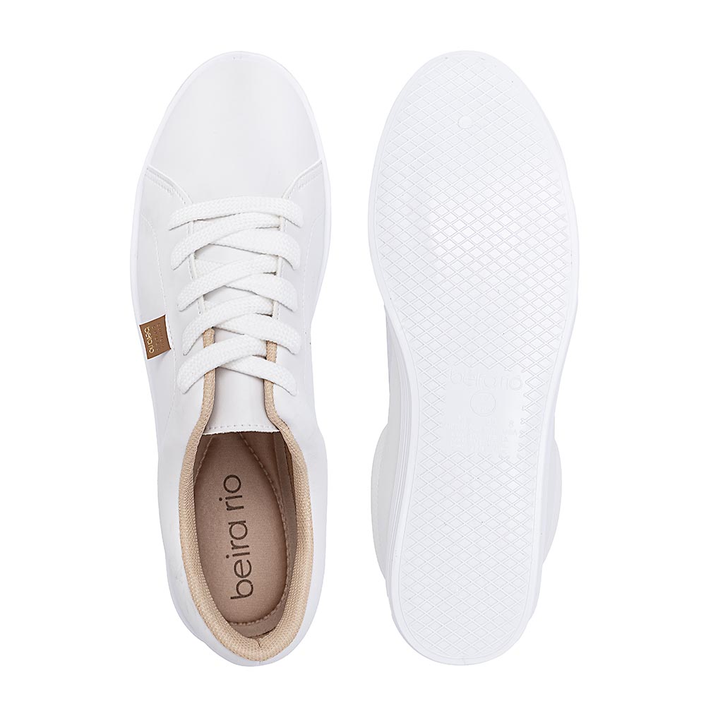 Tênis Beira Rio Texturizado Branco - Klode